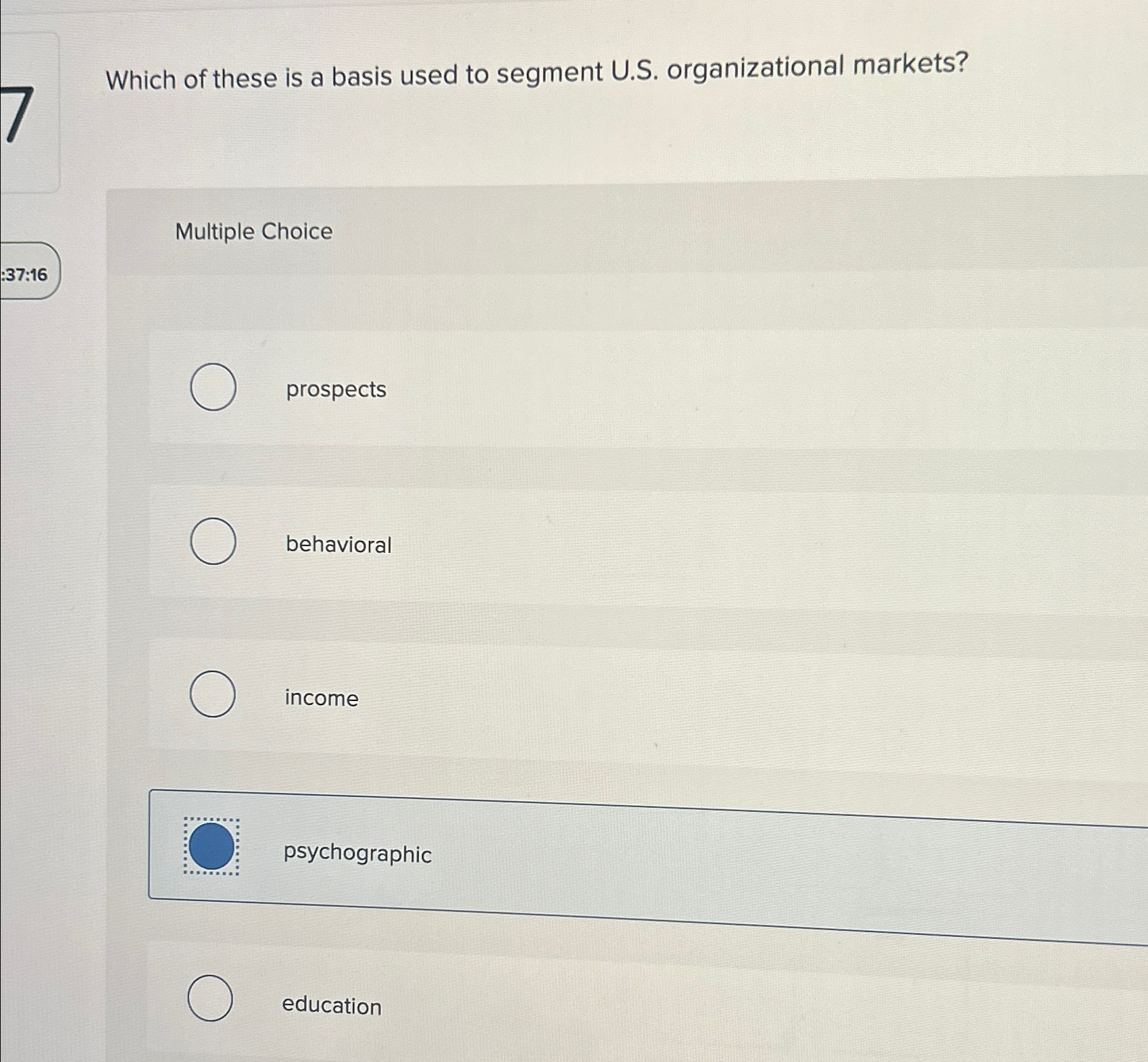 Solved Which of these is a basis used to segment U.S. | Chegg.com