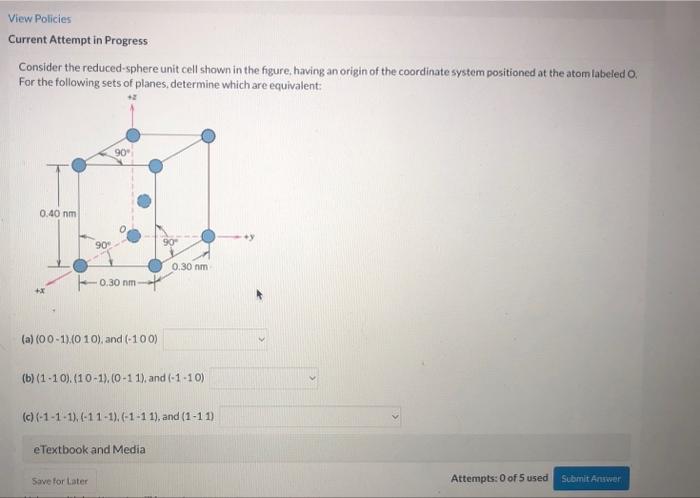 Solved Consider the reduced-sphere unit cell shown in the | Chegg.com