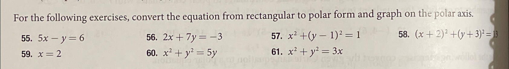 Solved For The Following Exercises Convert The Equation