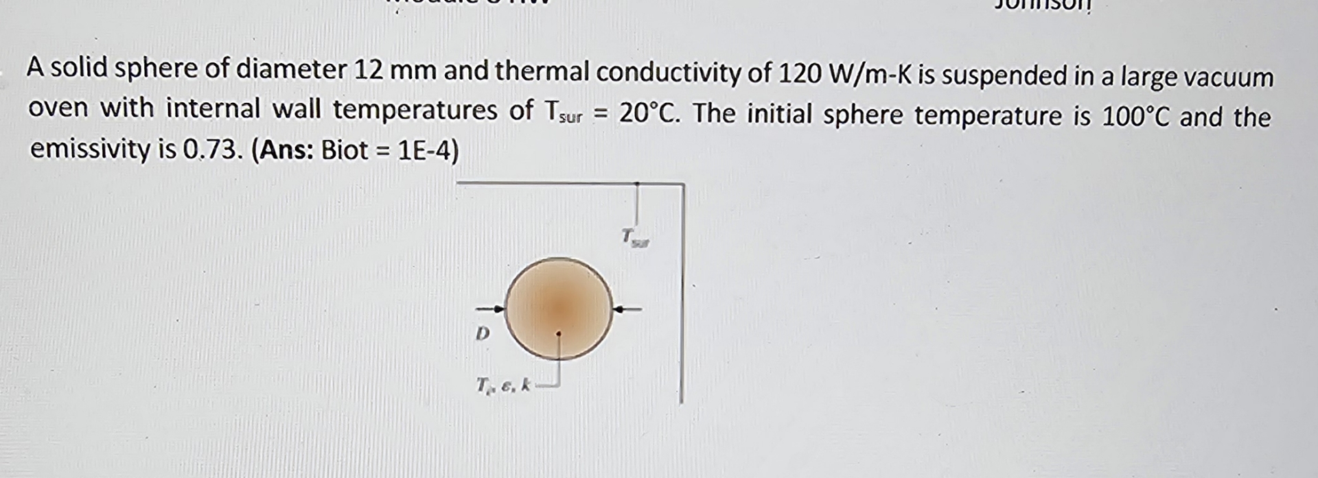 Solved A solid sphere of diameter 12mm ﻿and thermal | Chegg.com