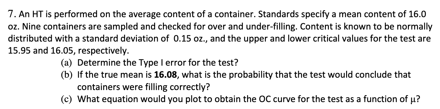 Solved An HT is performed on the average content of a | Chegg.com