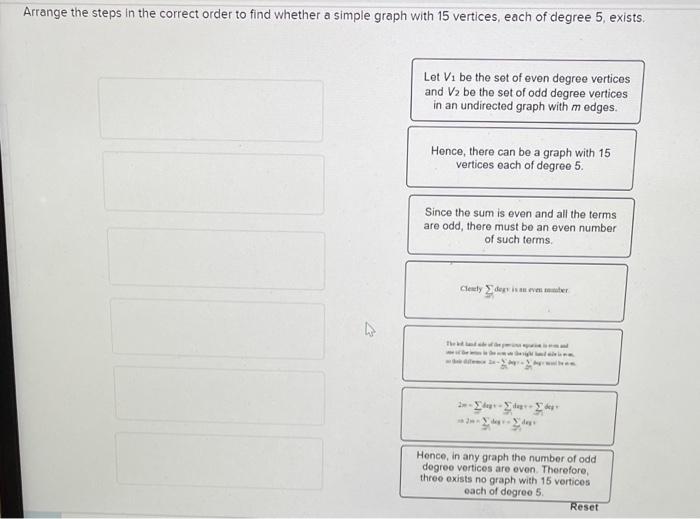 Solved Arrange the steps in the correct order to find | Chegg.com