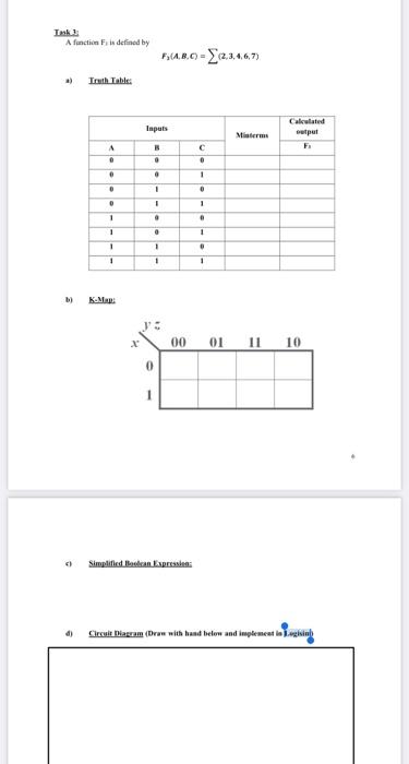 Solved Task 1: For the following given Boolean expression: | Chegg.com