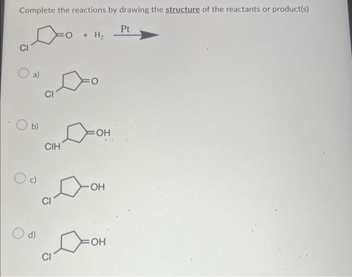 Solved Complete the reactions by drawing the structure of | Chegg.com
