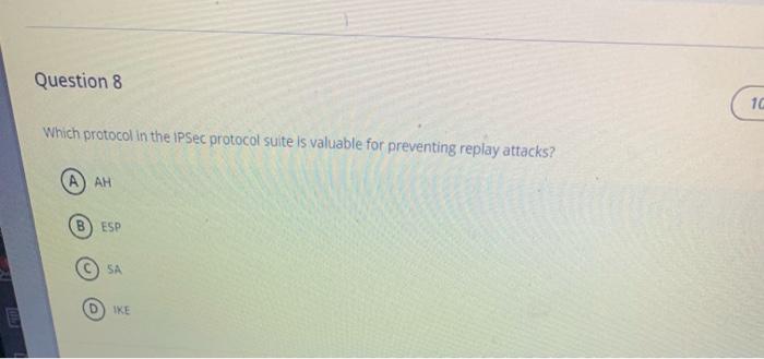 Solved Which protocol in the IPSec protocol suite is | Chegg.com