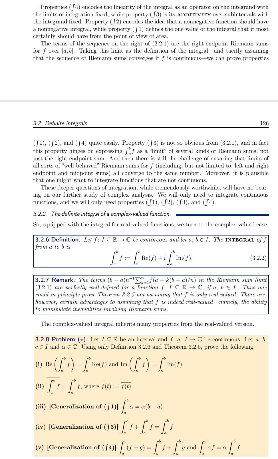 Properties (∫4) encodes the linearity of the integral | Chegg.com