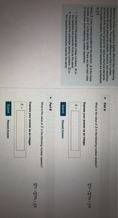 Solved Balancing nuclear equations is slightly different | Chegg.com
