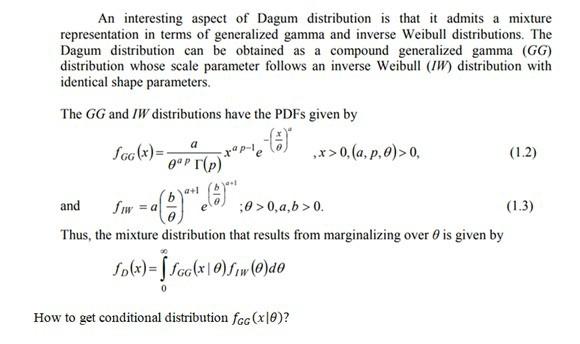 Solved An interesting aspect of Dagum distribution is that | Chegg.com