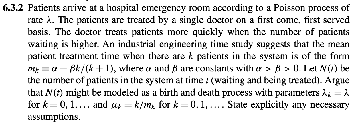 Solved patients arrive at ﻿a hospital emergency room | Chegg.com