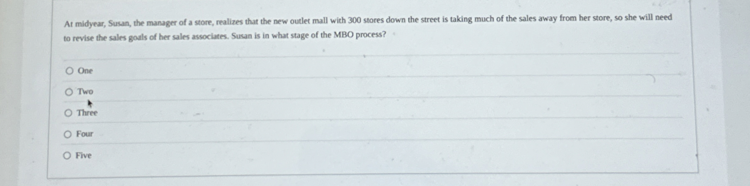 Solved At midyear, Susan, the manager of a store, realizes | Chegg.com