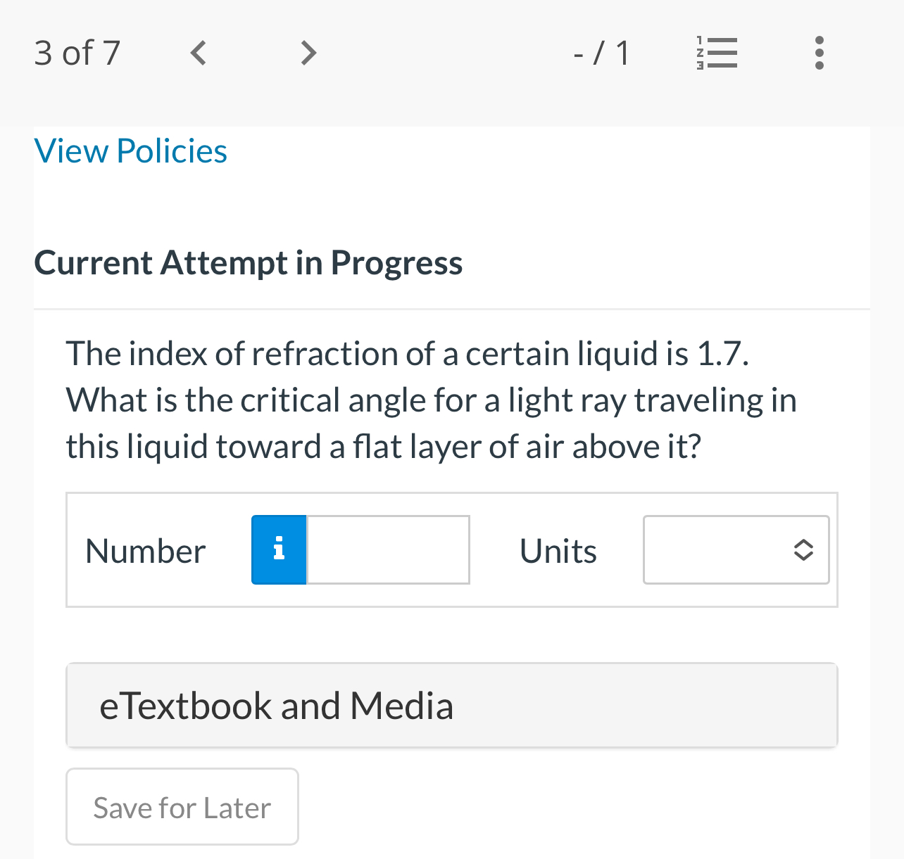 Solved 3 ﻿of 7-1View PoliciesCurrent Attempt in ProgressThe | Chegg.com