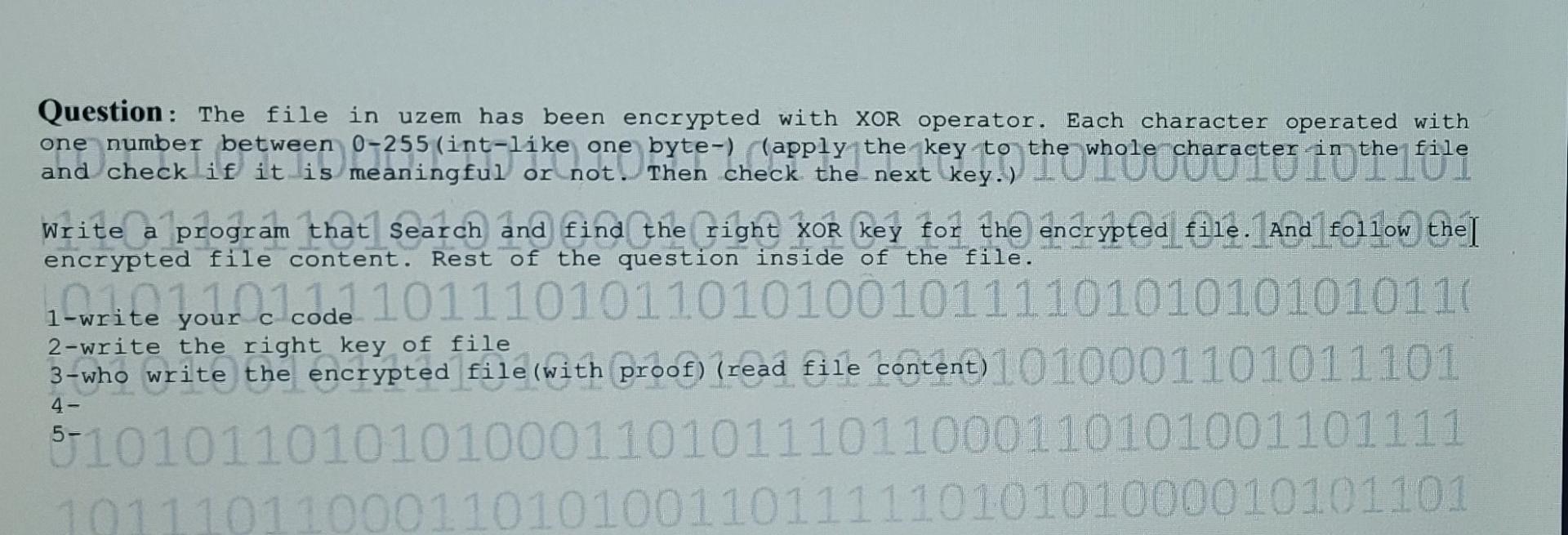 Bitwise Xor Exclusive Or Operator The Result Of