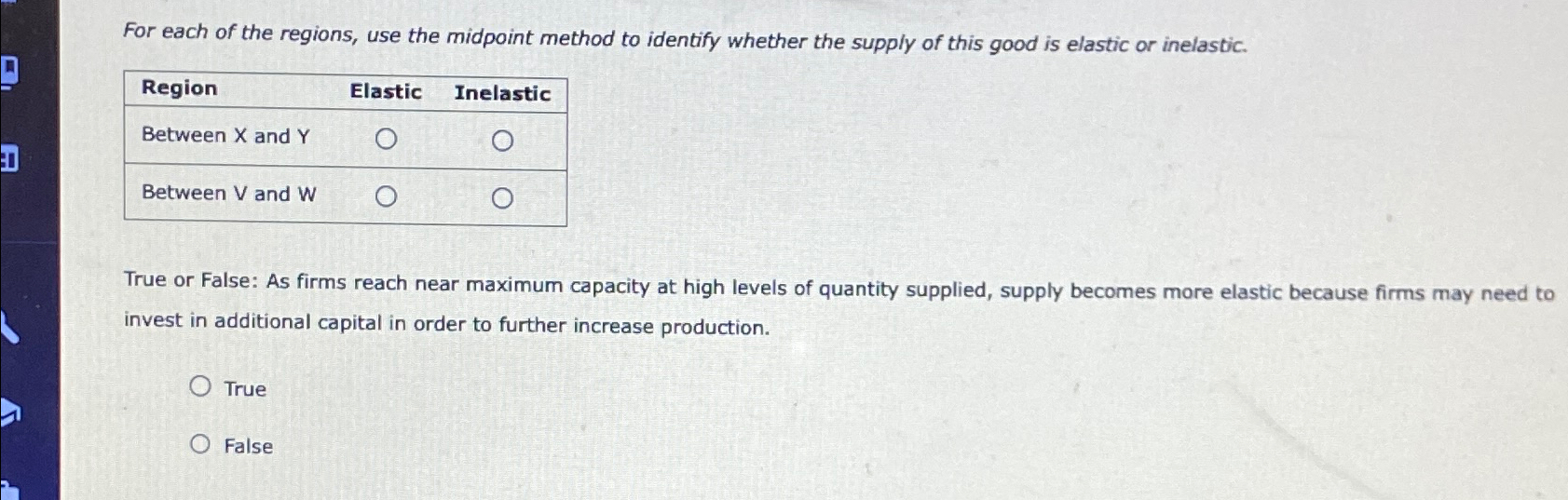 Solved For each of the regions, use the midpoint method to | Chegg.com