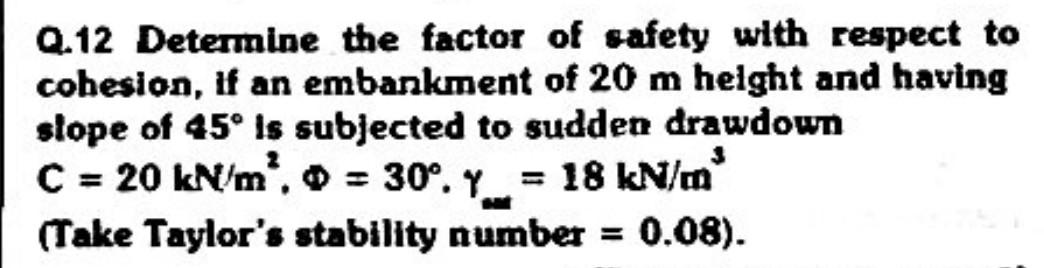 Solved Q.12 Determine the factor of safety with respect to | Chegg.com