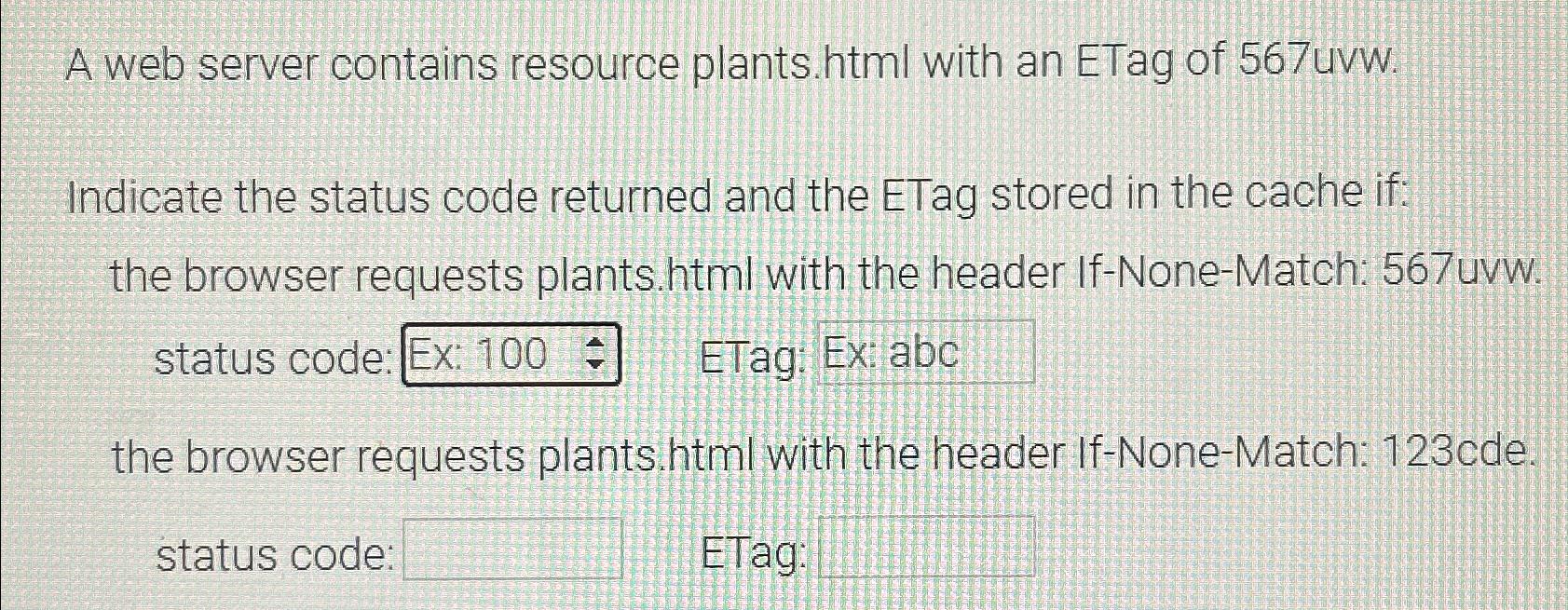 Solved A web server contains resource plants. html with an | Chegg.com