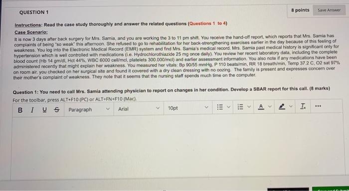 Solved Question 1 8 Points Save Answer Instructions Read 7849