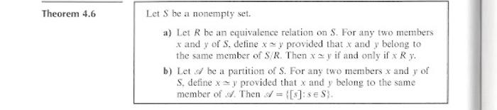 Solved Theorem 4.6 Let S be a nonempty set. a) Let R be an | Chegg.com