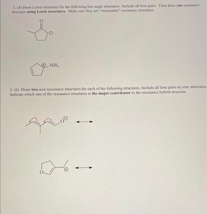 Solved 2. (4) Draw Lewis structures for the following line | Chegg.com