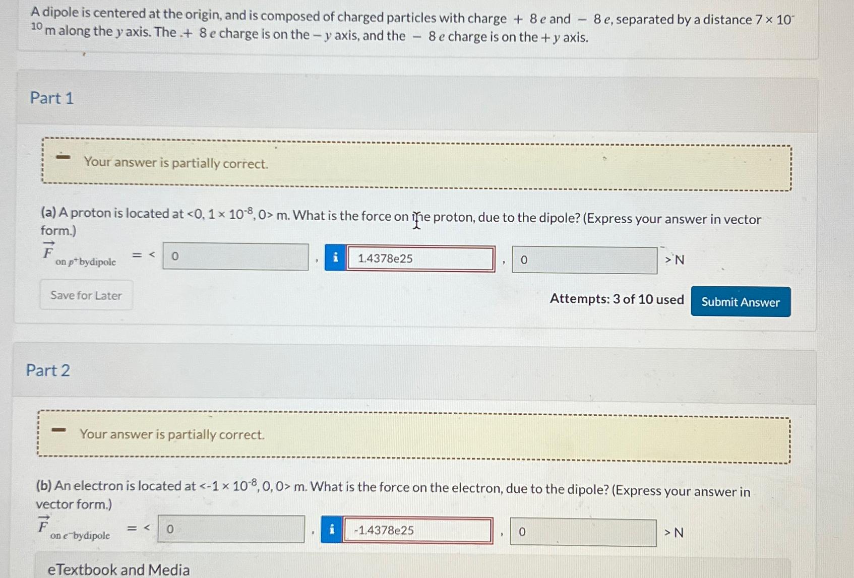 Solved A dipole is centered at the origin, and is composed | Chegg.com