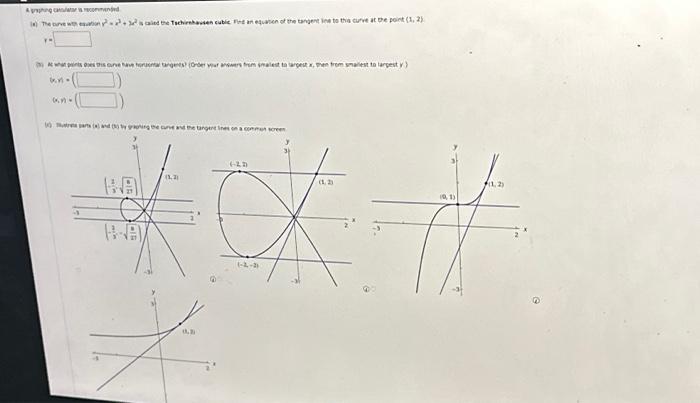 Solved A graphing calculator is recommended. (a) The curve | Chegg.com