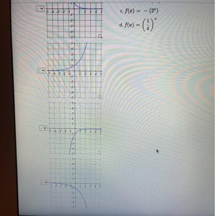 Solved Match the formula of the exponential function to its | Chegg.com