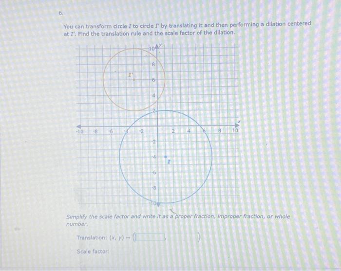 Solved You can transform circle I to circle I′ by | Chegg.com
