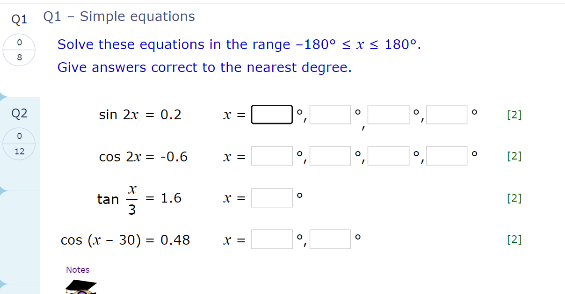 Solved Q1 - Simple equations Solve these equations in the | Chegg.com