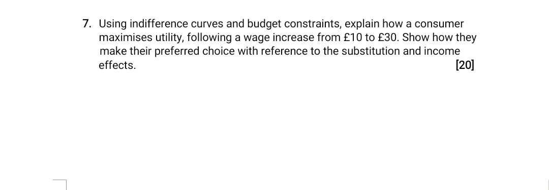 Solved 7. Using indifference curves and budget constraints, | Chegg.com Solved 7. Using indifference curves and budget constraints, | Chegg.com