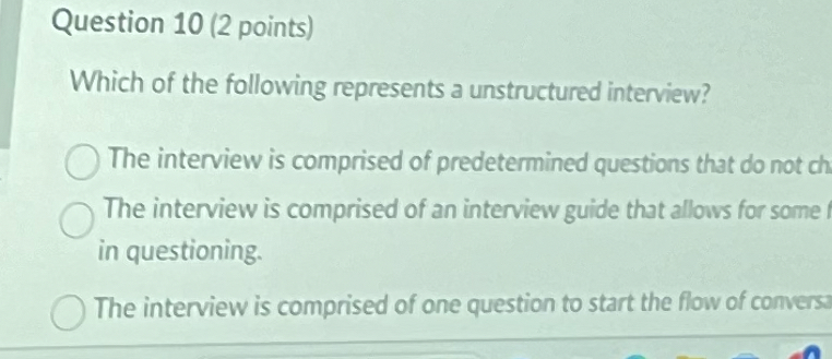 Solved Question 10 (2 ﻿points)Which of the following | Chegg.com