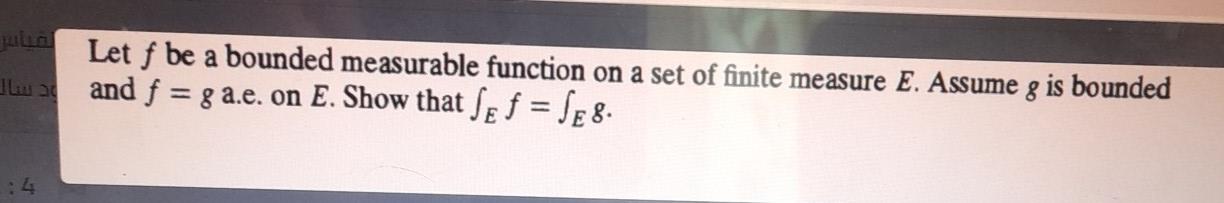 Solved La Let f be a bounded measurable function on a set of | Chegg.com