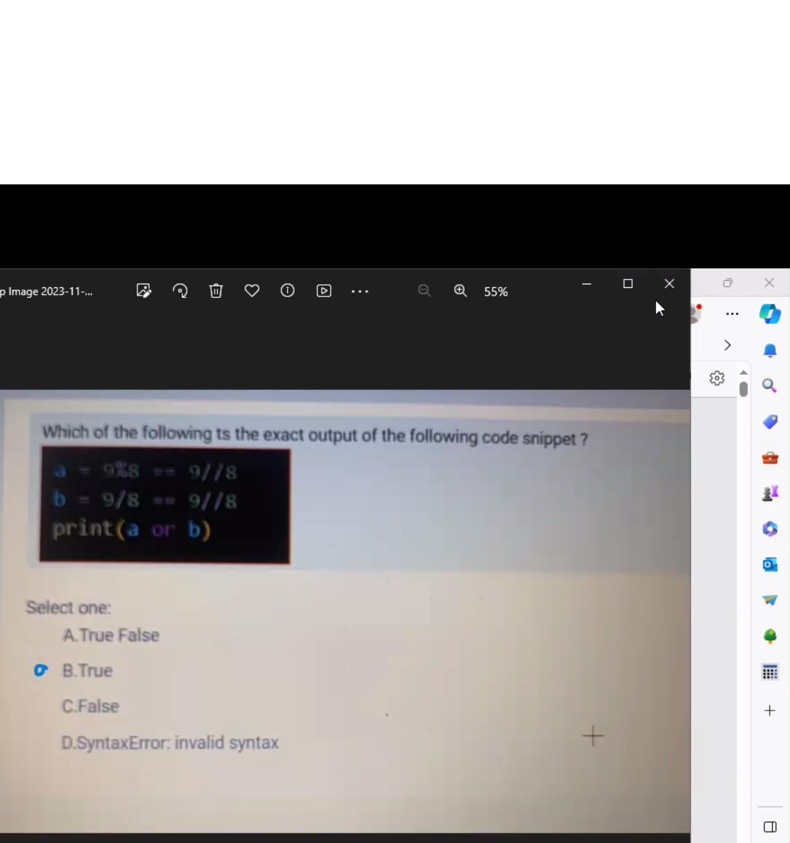 Which of the following ts the exact output of the | Chegg.com