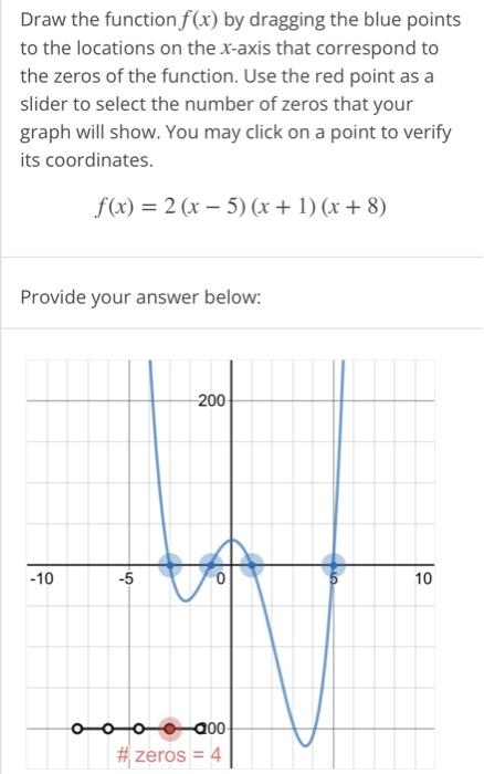 Solved Draw the function f(x) by dragging the blue points to | Chegg.com