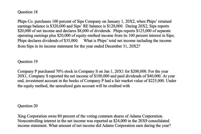 please solve them all please 18,19,20 | Chegg.com