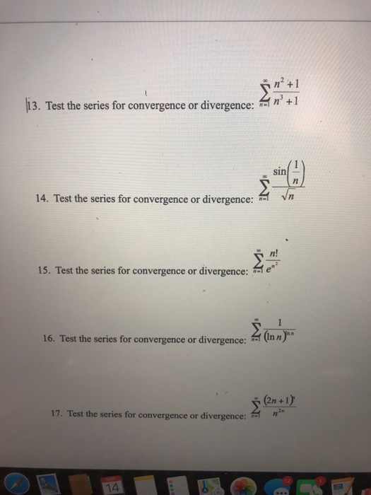 Solved n+1 n+1 |i3. Test the series for convergence or | Chegg.com