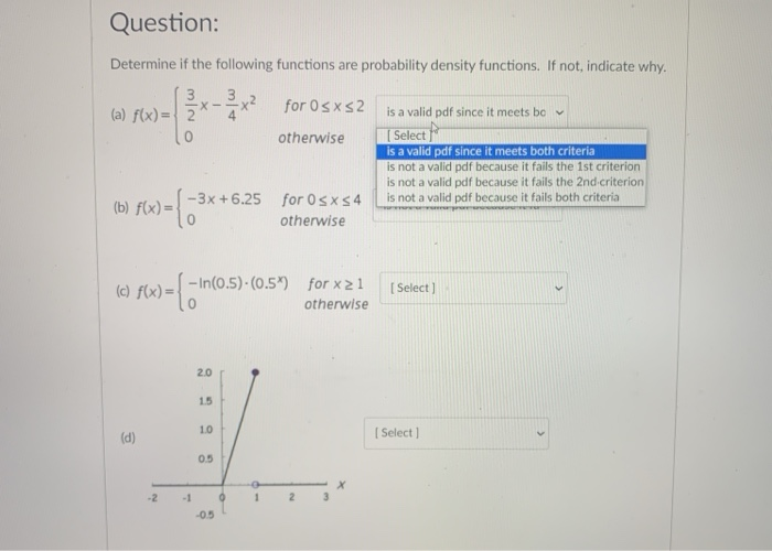 Solved Question: Determine if the following functions are | Chegg.com