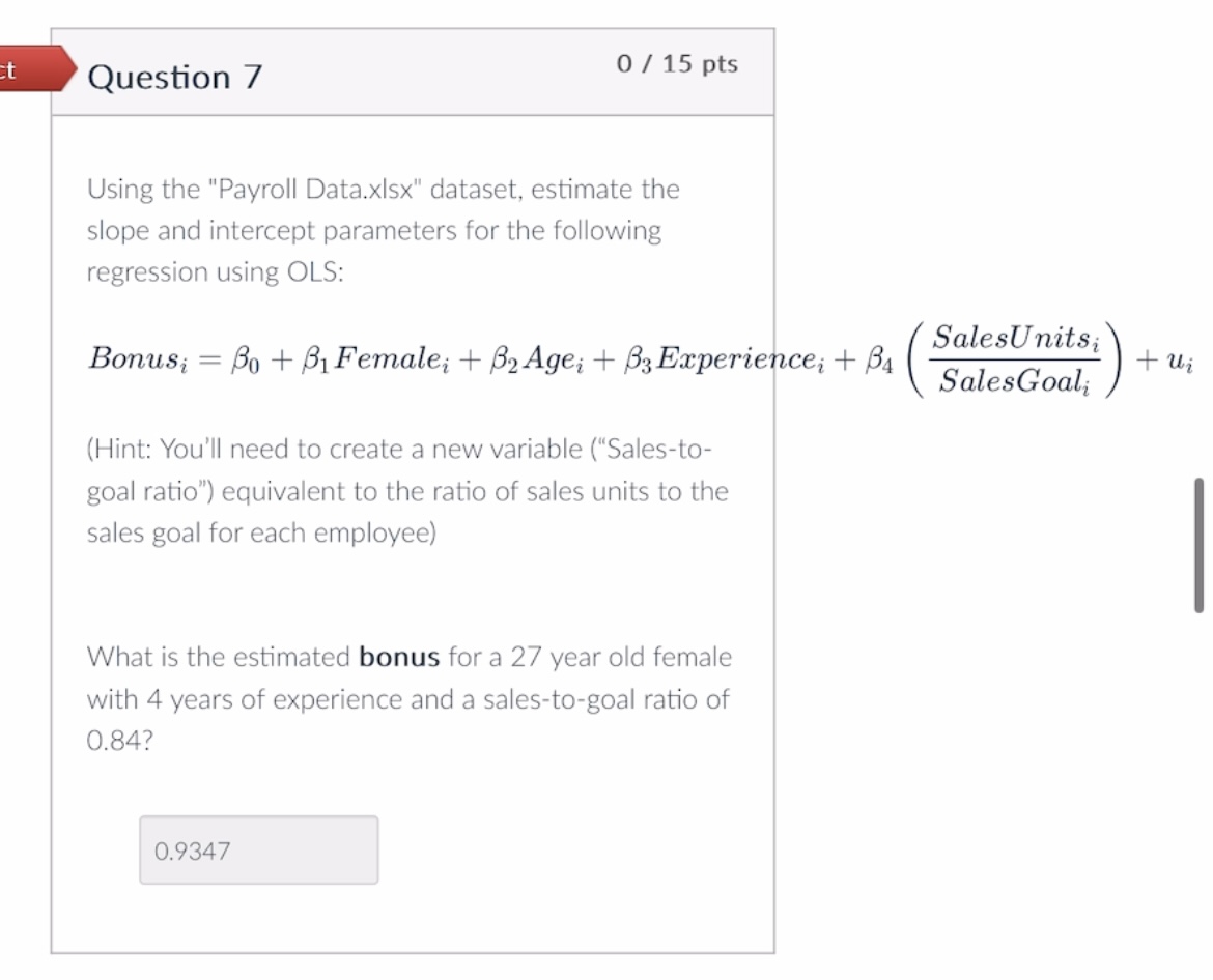 Solved Question 7Using the "Payroll Data.xlsx" ﻿dataset, | Chegg.com