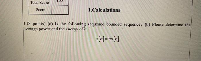Solved 1.Calculations 1.(8 points) (a) Is the following | Chegg.com