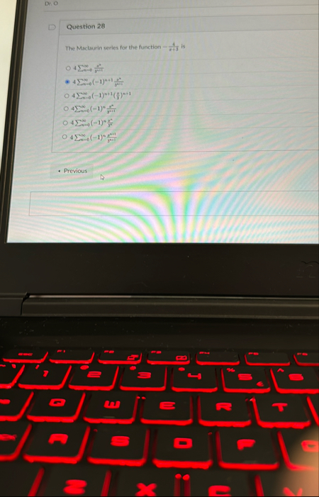 Solved DroQuestion 28The Maclaurin series for the function | Chegg.com