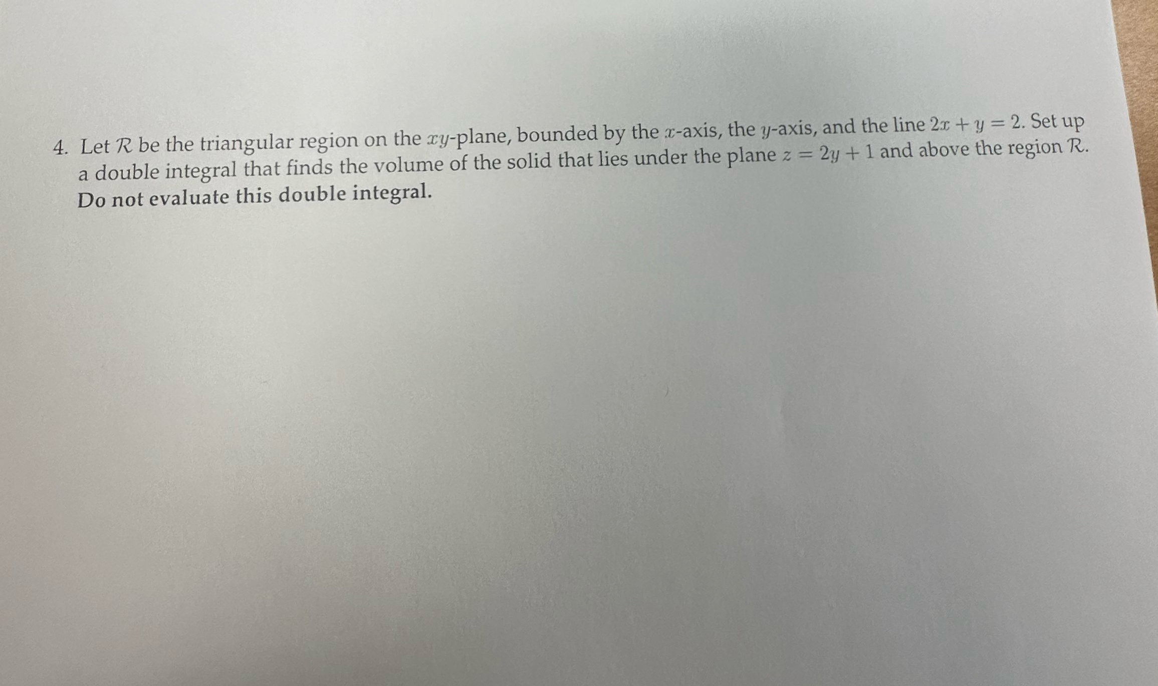 Solved Let R ﻿be the triangular region on the xy-plane, | Chegg.com