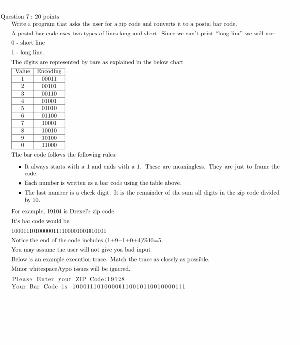 Solved Question 7 20 Points Write A Program That Asks The 0201