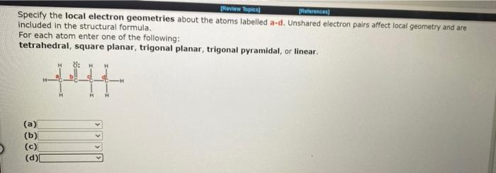 Solved Review Toples Motorences! Specify the local electron | Chegg.com