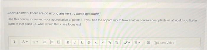 Short Answer (There are no wrong answers to these | Chegg.com