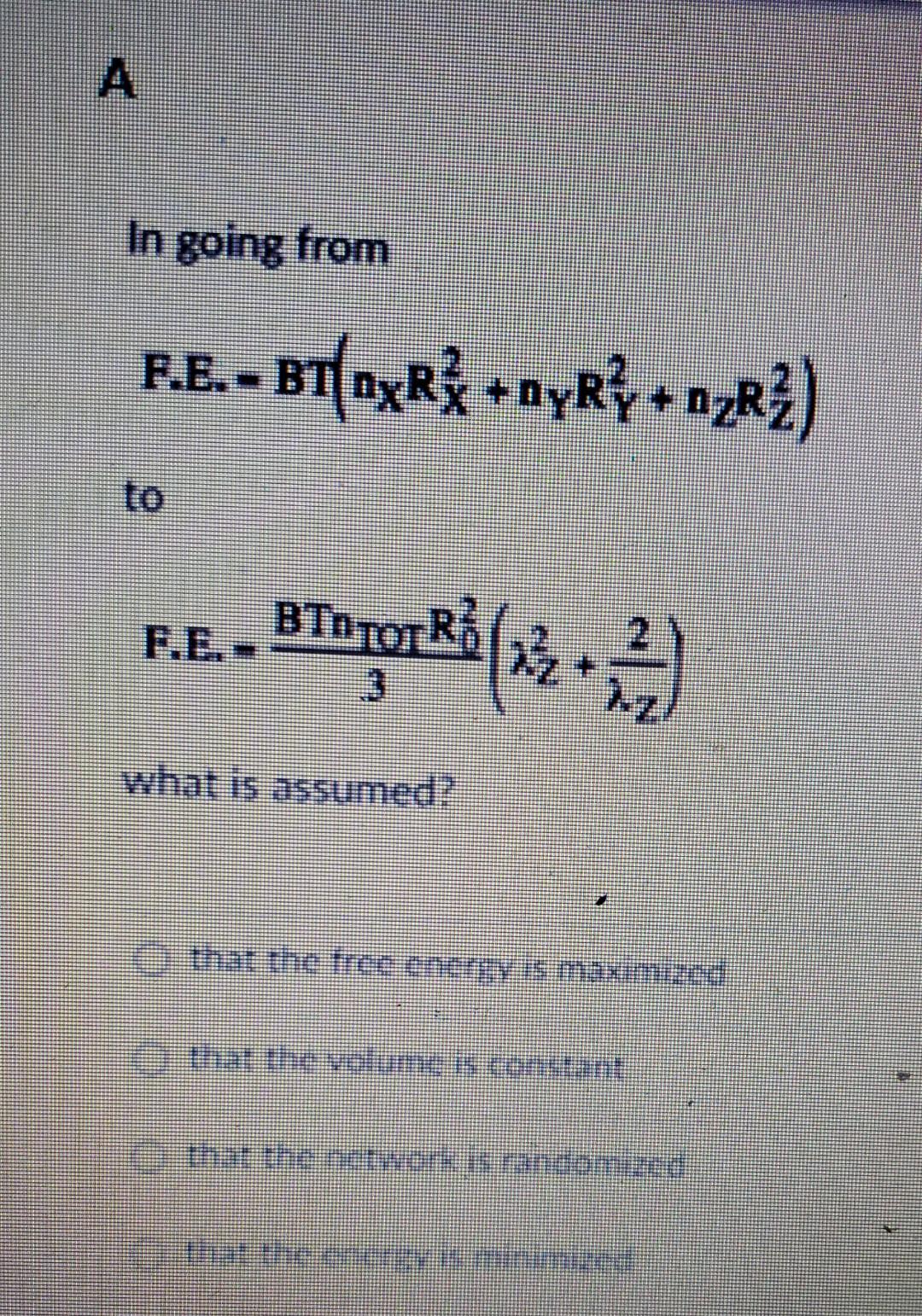 Solved In going from to F.E. =3 BTh Tor2R02(λz2+λz2) what | Chegg.com