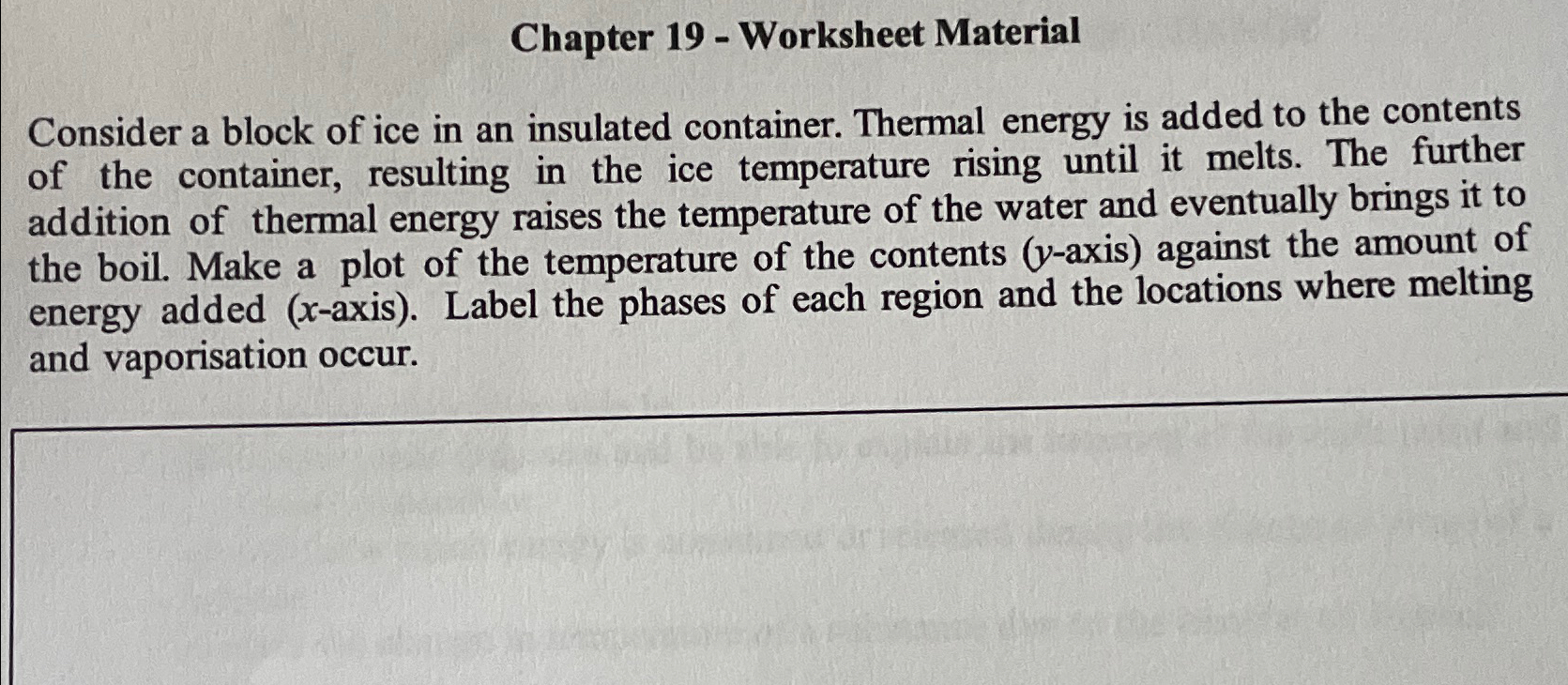 Solved Chapter 19 - ﻿Worksheet MaterialConsider a block of | Chegg.com