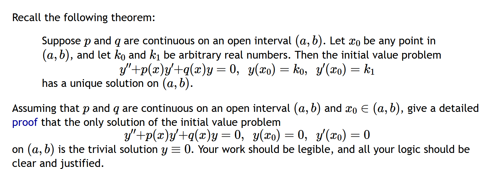 Solved Recall the following theorem:Suppose p ﻿and q ﻿are | Chegg.com