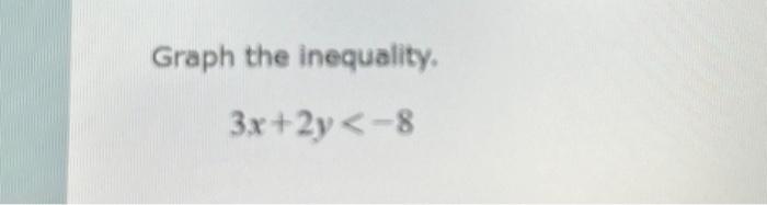 Solved Graph the inequality. 3x+2y