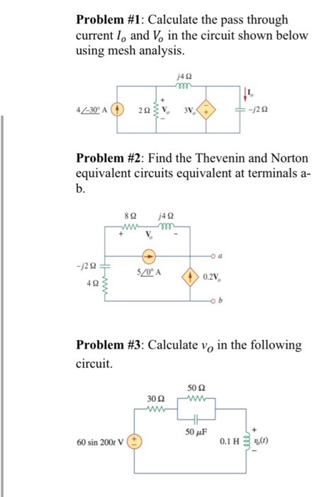 Solved Problem #1: Calculate the pass through current I, and | Chegg.com