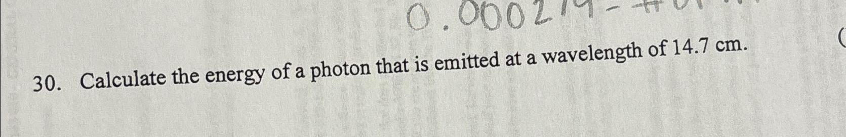 Solved Calculate the energy of a photon that is emitted at a | Chegg.com