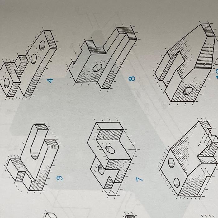 draw three orthogonal views for number 7. Top, Front, | Chegg.com
