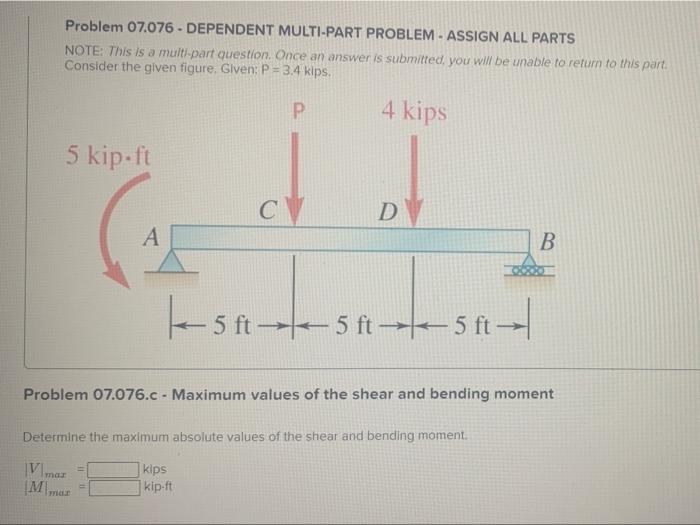 Solved Problem 07.076 - DEPENDENT MULTI-PART PROBLEM - | Chegg.com